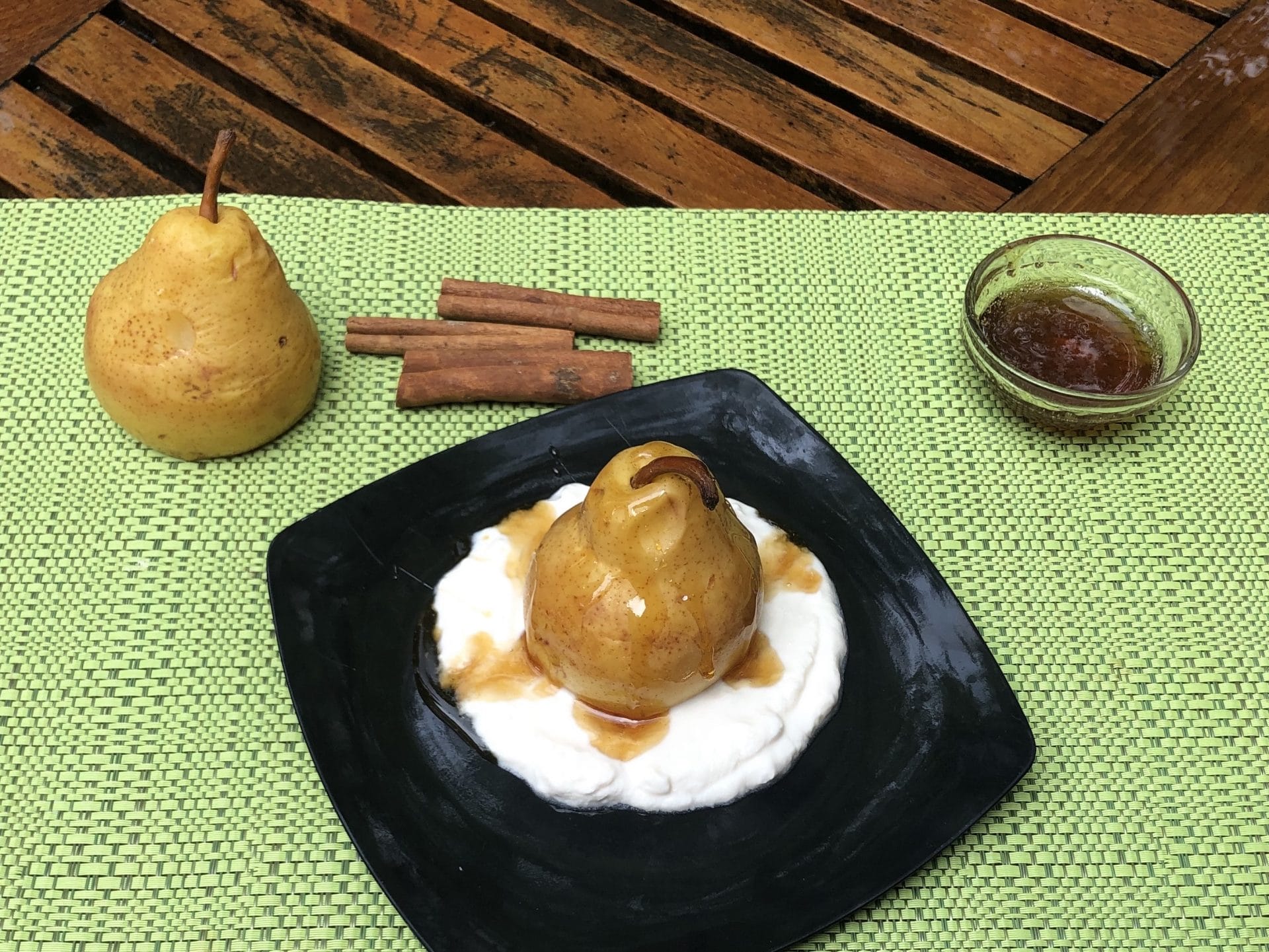 Maple Cinnamon Poached Pears – Memory Morsels
